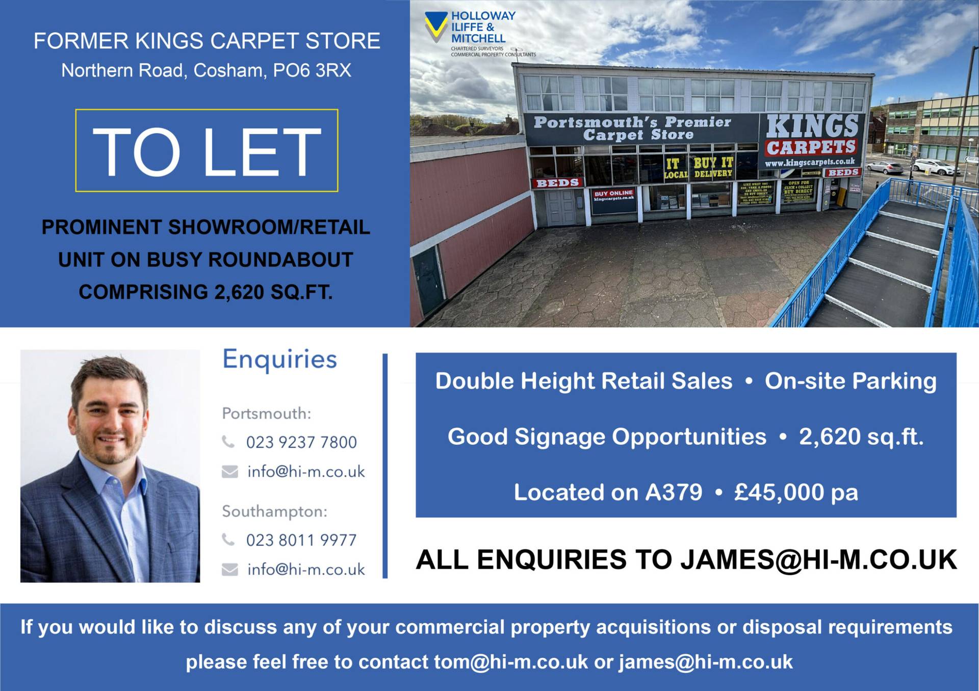 PROMINENT SHOWROOM/RETAIL UNIT - Northern Road, Cosham - Holloway ...