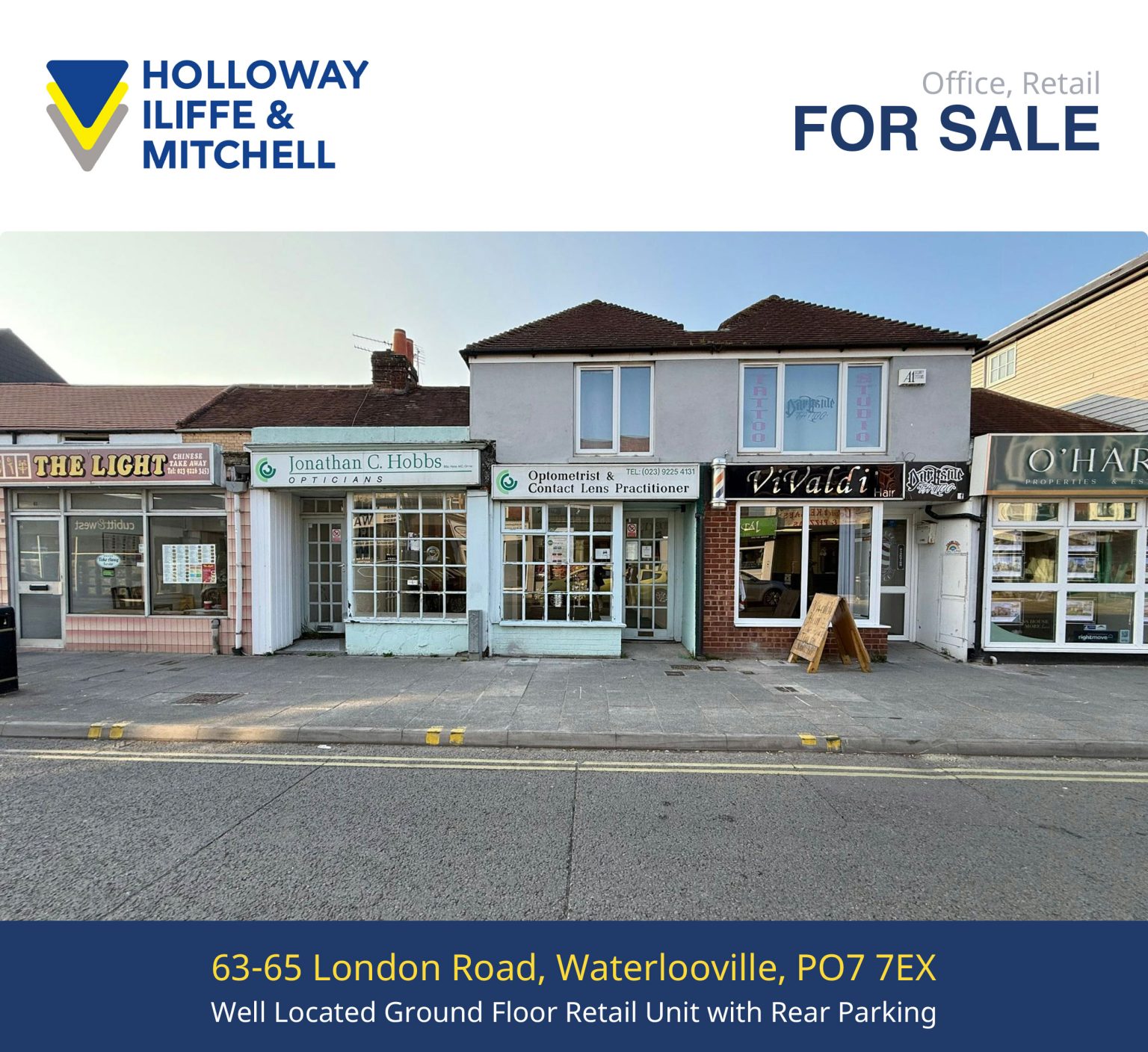 RETAIL SPACE FOR SALE - London Road, Waterlooville - Holloway Iliffe ...